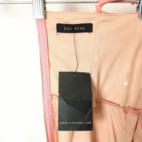 Lac Bleu | Dresses | Nwt Lac Bleu Lacy Pink Dress Partially Lined ...